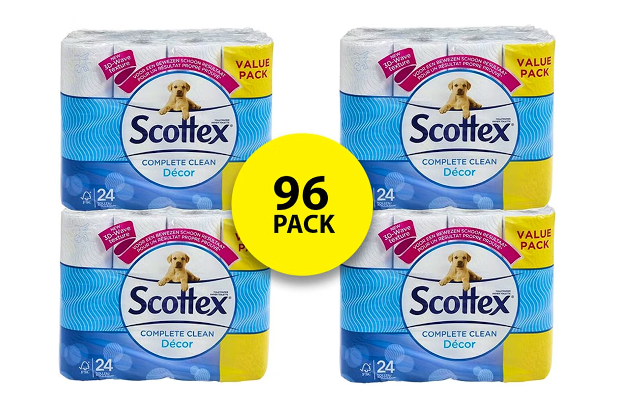 Scottex 96-pack toiletpapier met korting | VakantieVeilingen