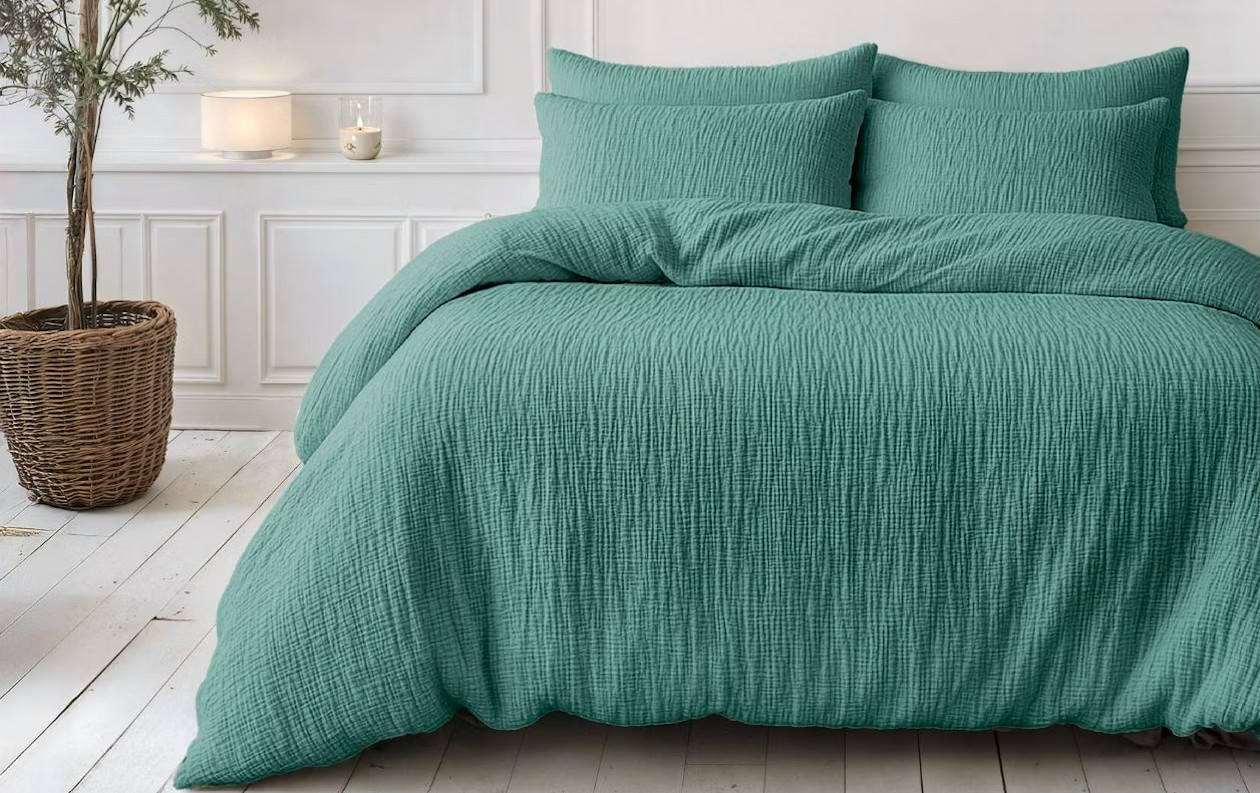 Lazy dekbed Mousseline Groen met korting | VakantieVeilingen