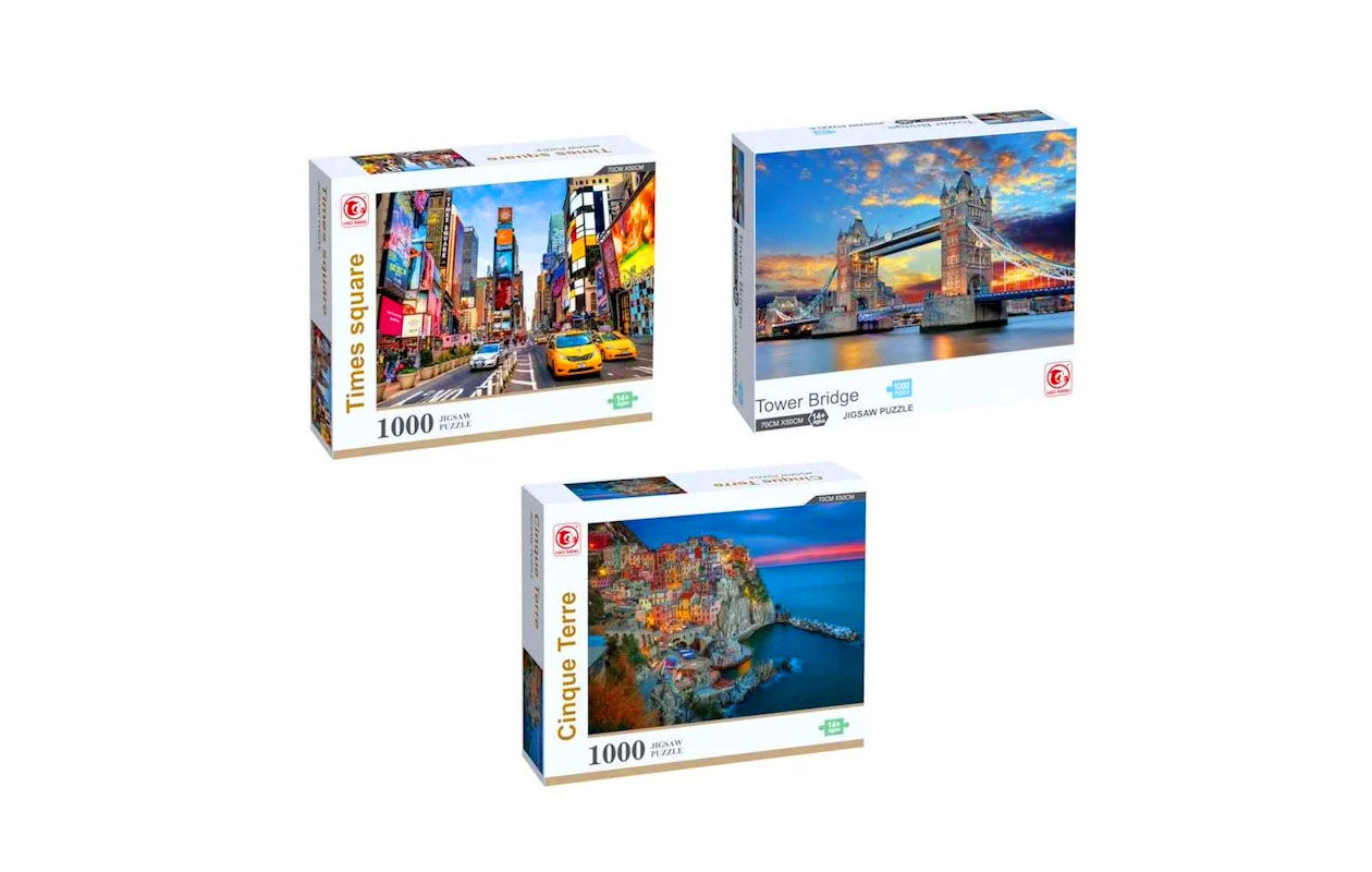 Set van 3 Puzzels | Win met korting | VakantieVeilingen